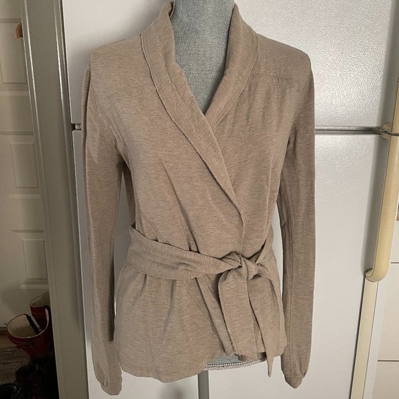 lululemon athletica | Sweaters | Lululemon Wrap Cardigan Oatmeal ...